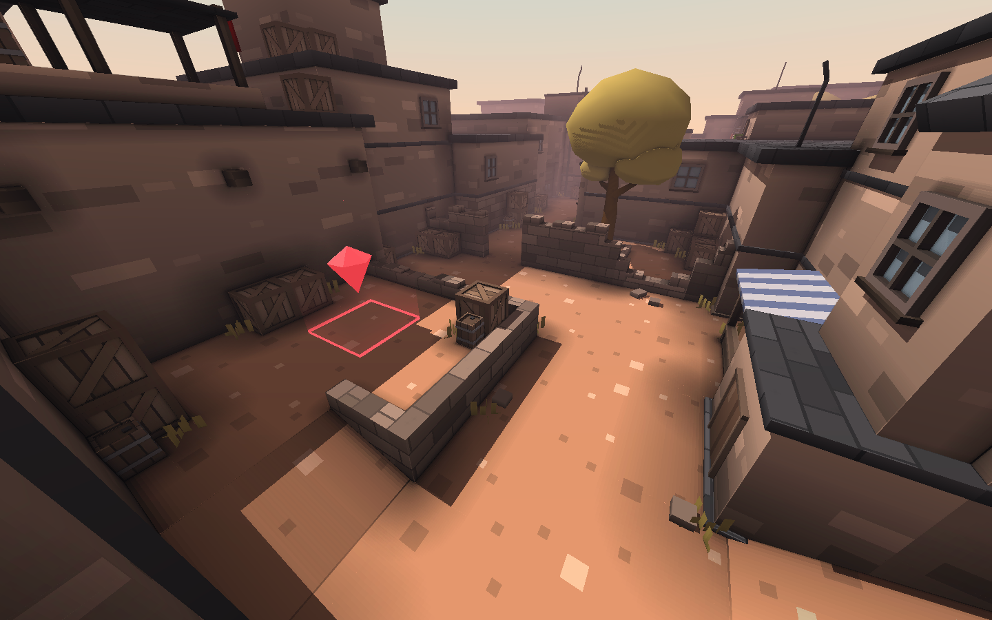 【マップ解説】Sandstormのリスポーン位置は？ポイントエリアは？旗の位置は？大人気砂漠マップを徹底解説！｜KrunkerJP